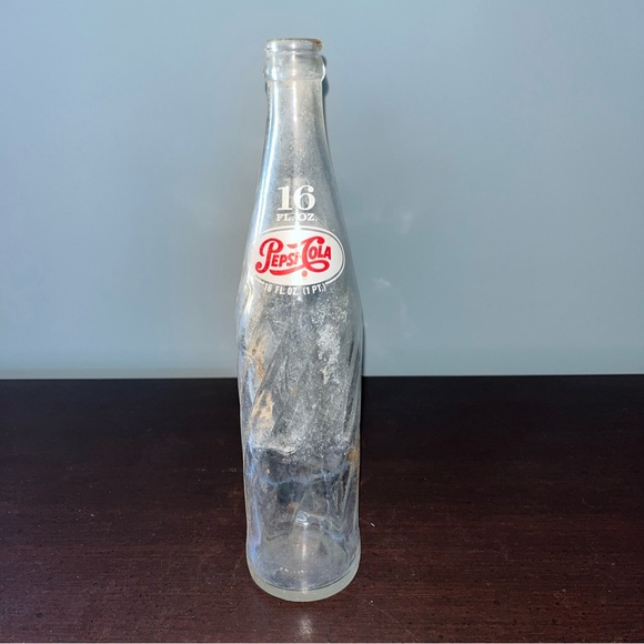 Pepsi | Other | Vintage 6oz Pepsi Cola Twist Swirl Glass Bottle 1 Pint ...